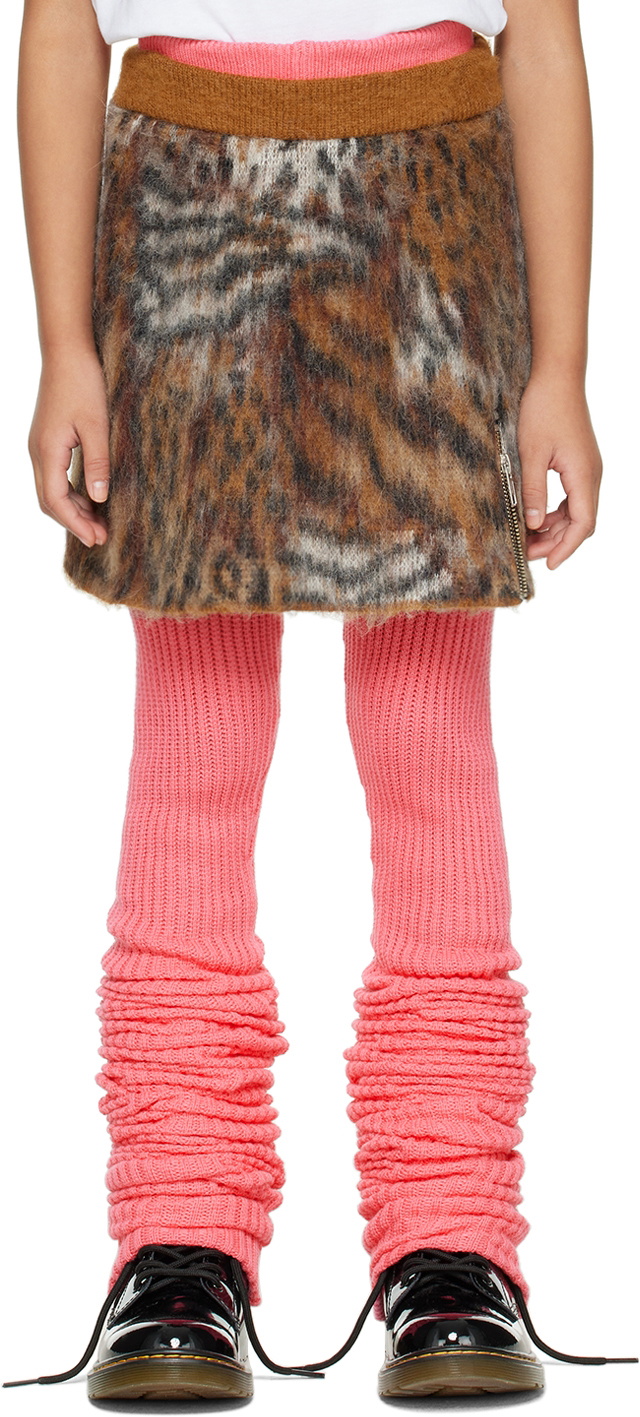 Doublet Kids Tan Leopard Skirt Doublet