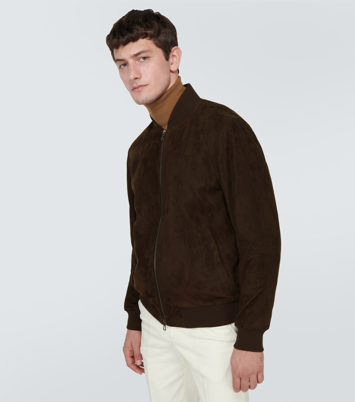 Loro Piana Suede bomber jacket Loro Piana