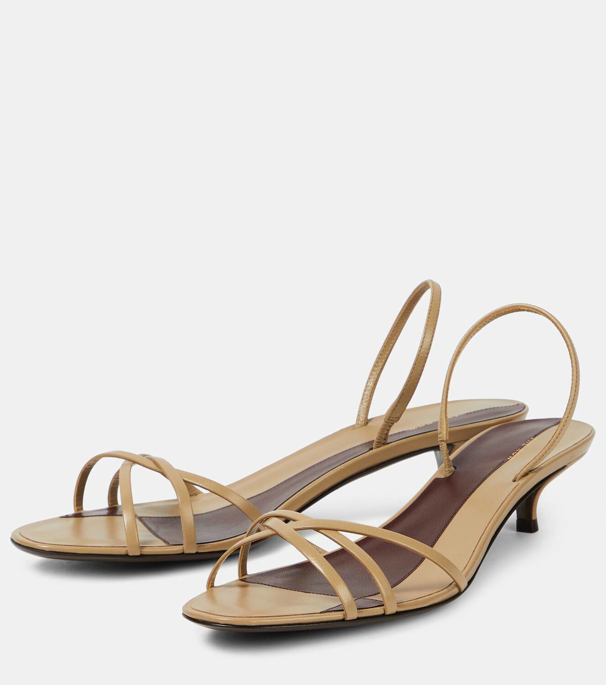 The Row Harlow 35 leather slingback sandals The Row