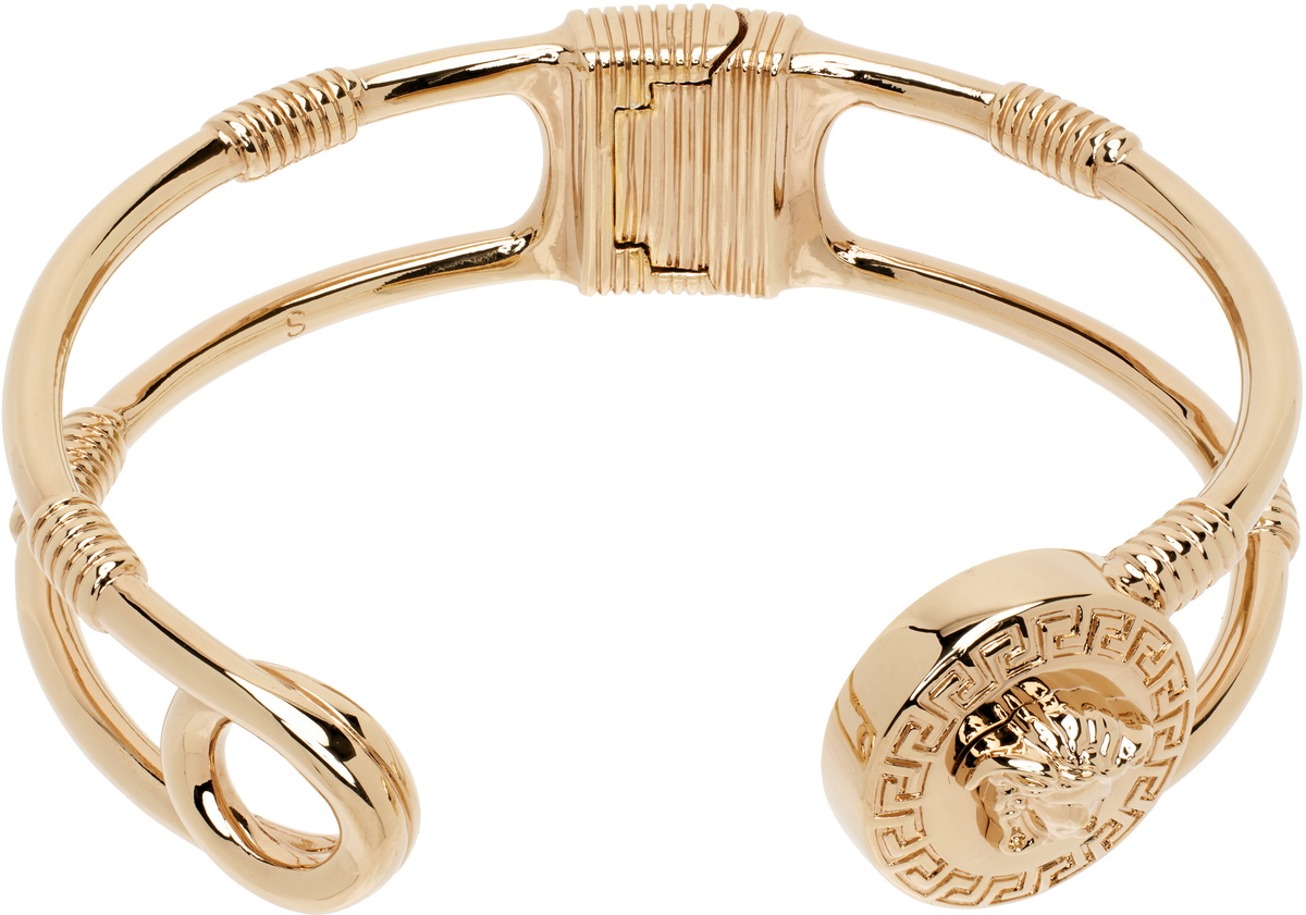 Versace Gold Safety Pin Bracelet Versace