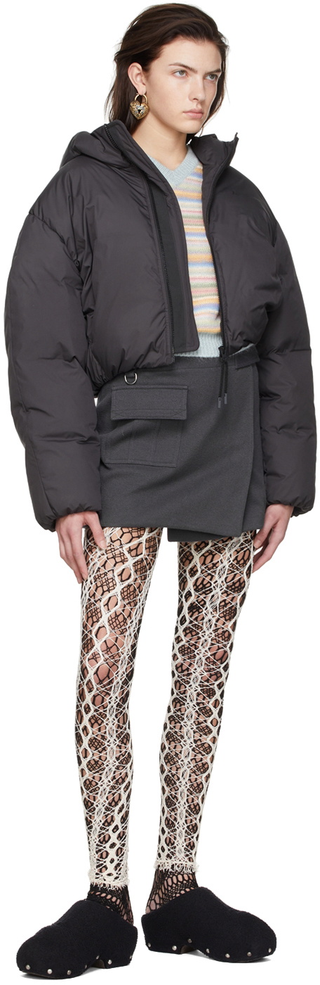 Acne Studios Grey Polyester Down Coat Acne Studios