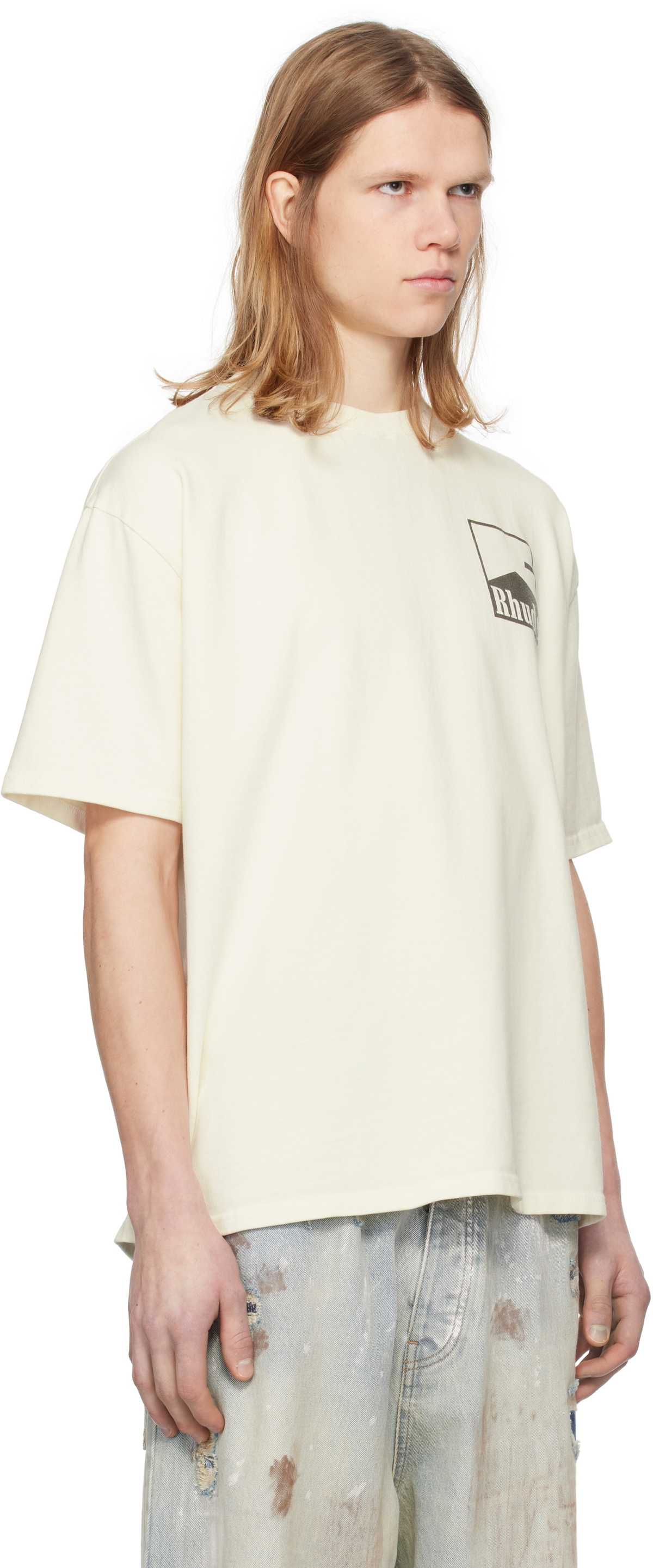 Rhude Off-White Chevron T-shirt Rhude