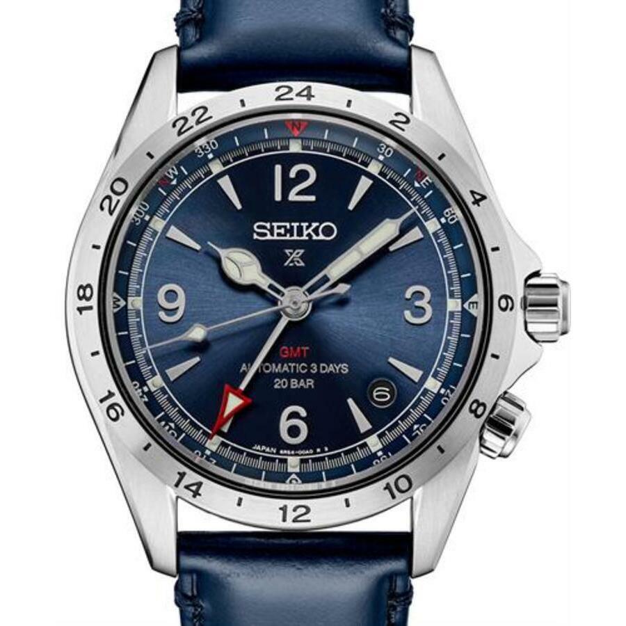 Seiko Prospex Luxe Alpinist GMT Automatic Blue Dial Mens Watch SPB377 Seiko