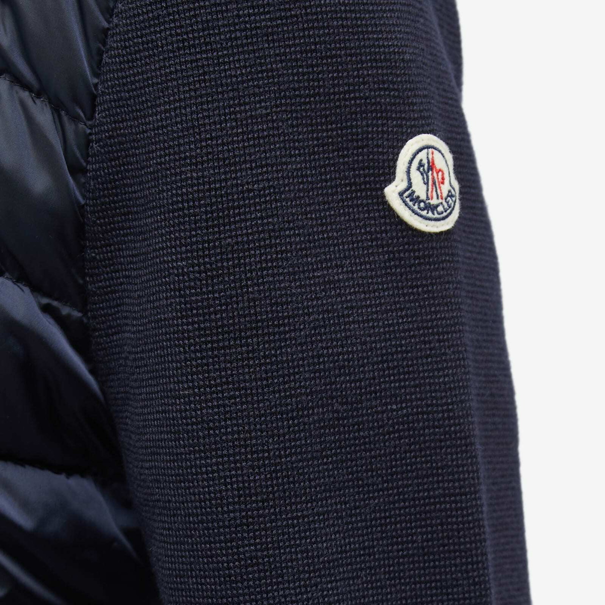 Moncler Men's Down Knit Jacket in Navy Moncler