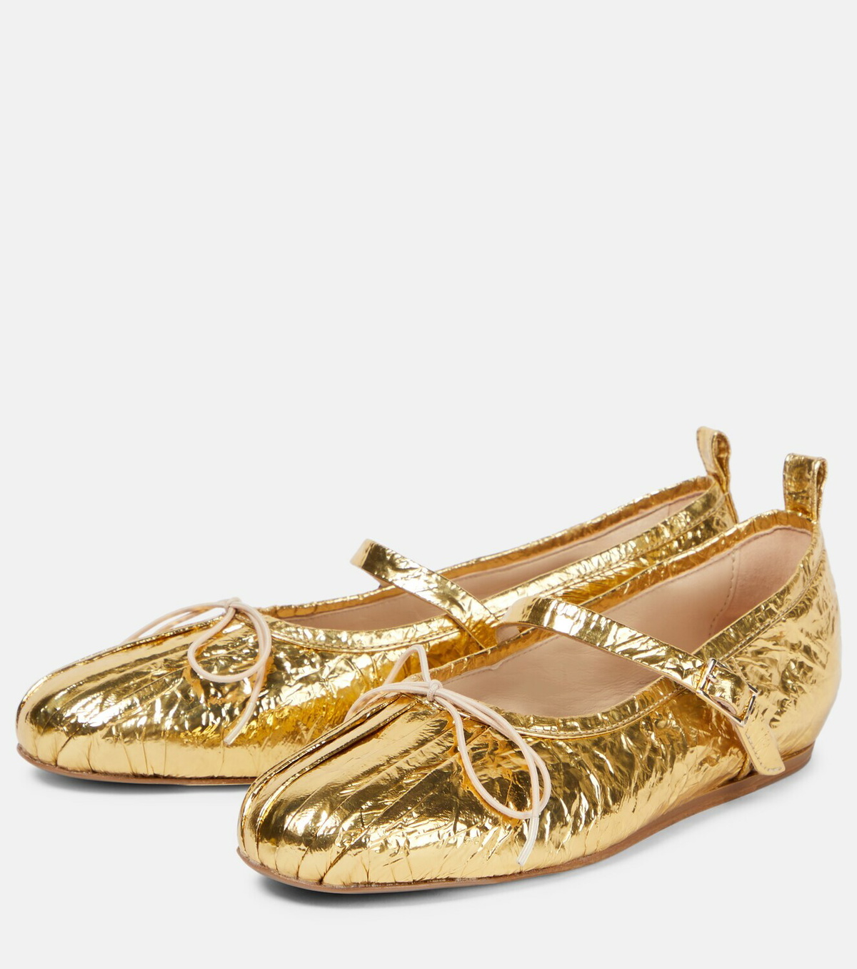 Simone Rocha Laminated leather ballet flats Simone Rocha