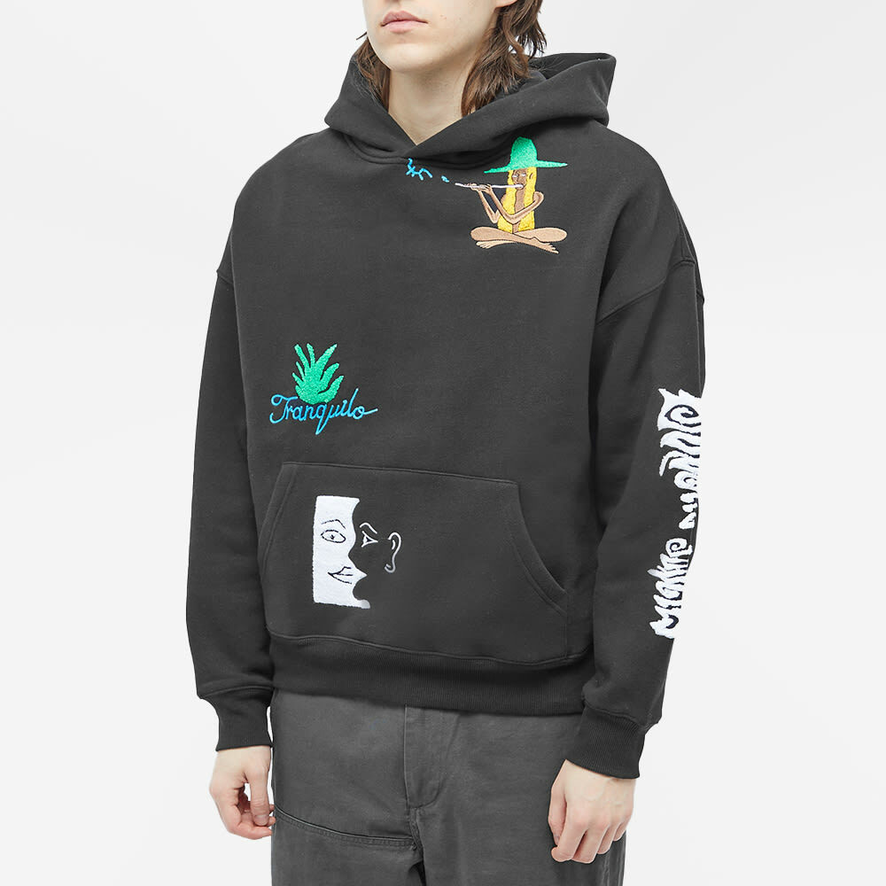 Jungles Jungles Men's Tranquilo Chenille Hoody in Black Jungles Jungles