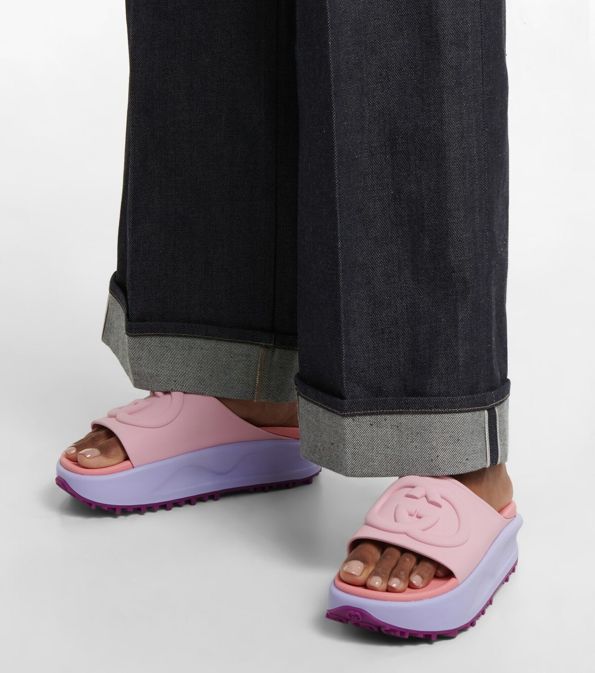 Gucci - Interlocking G platform slides Gucci