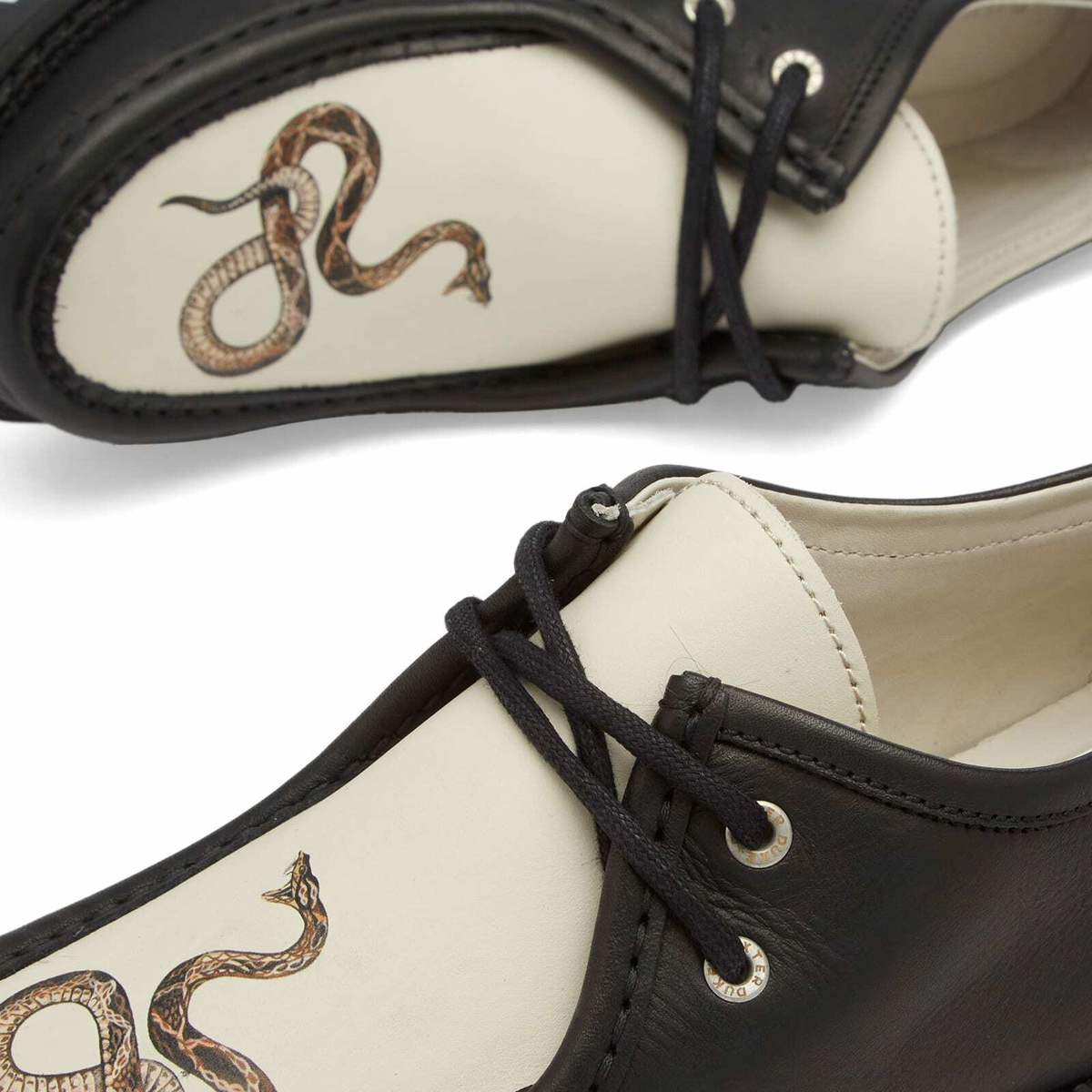 Duke + Dexter Men's Moby Snake Shoe in Black/White Duke + Dexter