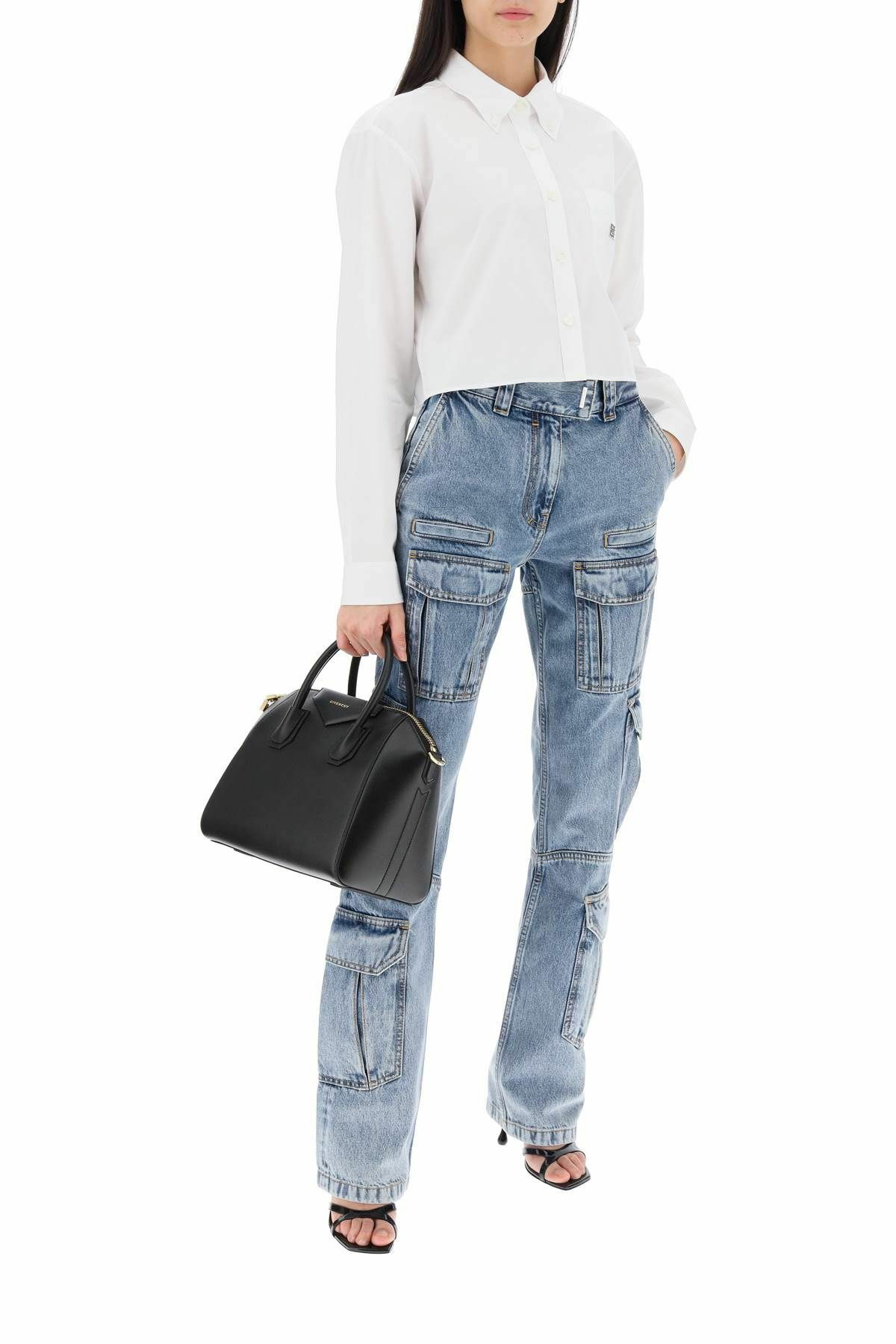 GIVENCHY bootcut cargo jeans Light blue Givenchy