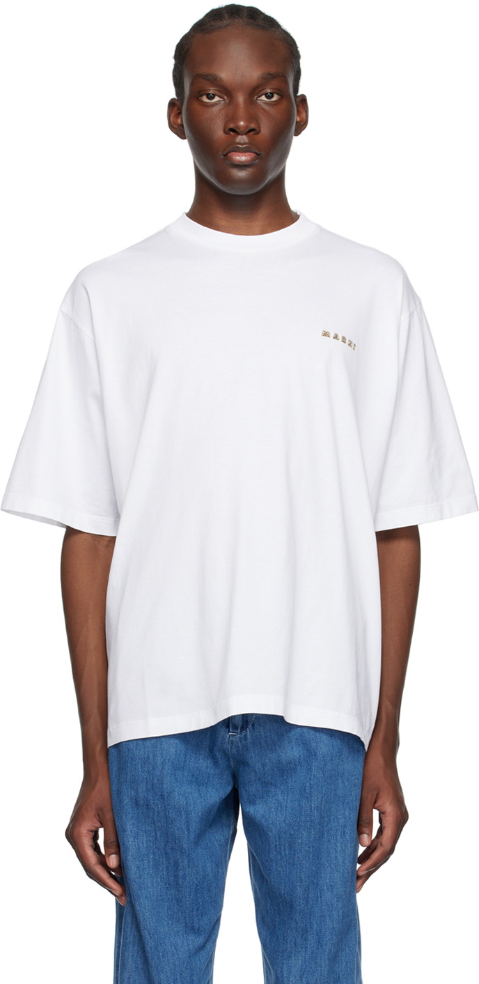 Marni White Sunset T-Shirt Marni