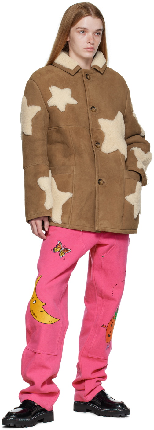 Sky High Farm Workwear Brown Star Leather Jacket Sky High Farm Workwear