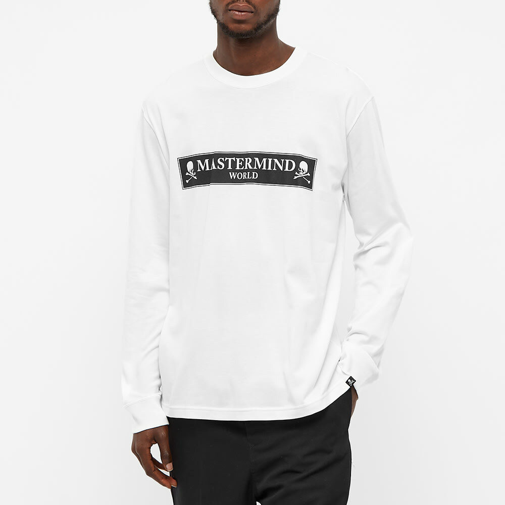 MASTERMIND WORLD Men's Long Sleeve Regular Box Logo T-Shirt in White ...