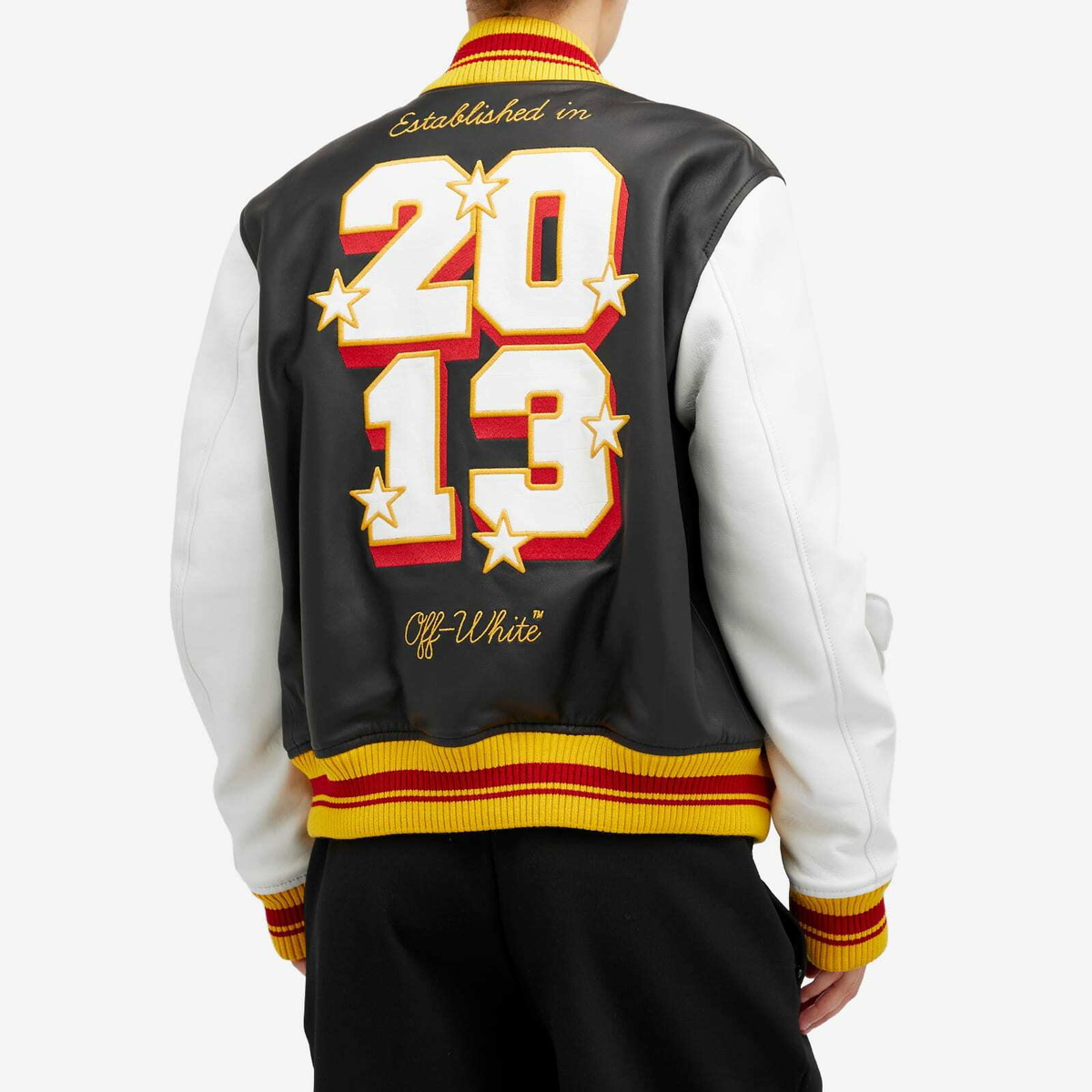 Off-White Women's Off White 2013 Leather Varsity in Black Off-White