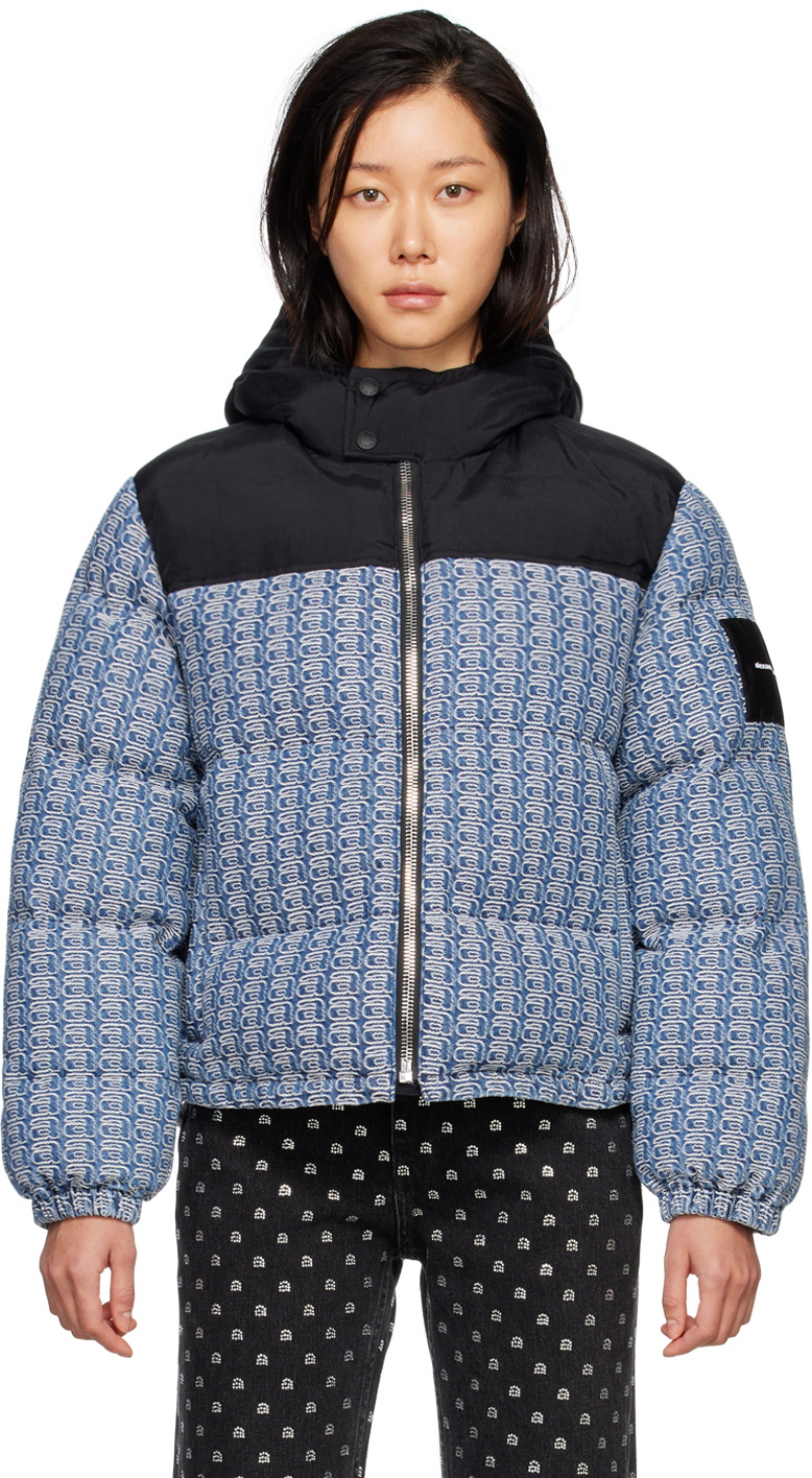 Alexander Wang Blue Colorblock Puffer Jacket Alexander Wang