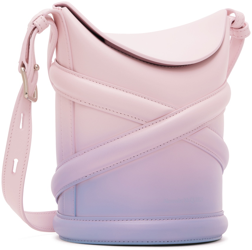 Alexander McQueen Pink & Purple 'The Curve' Bag Alexander McQueen