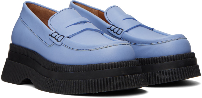 GANNI Blue Wallaby Creepers Loafers GANNI
