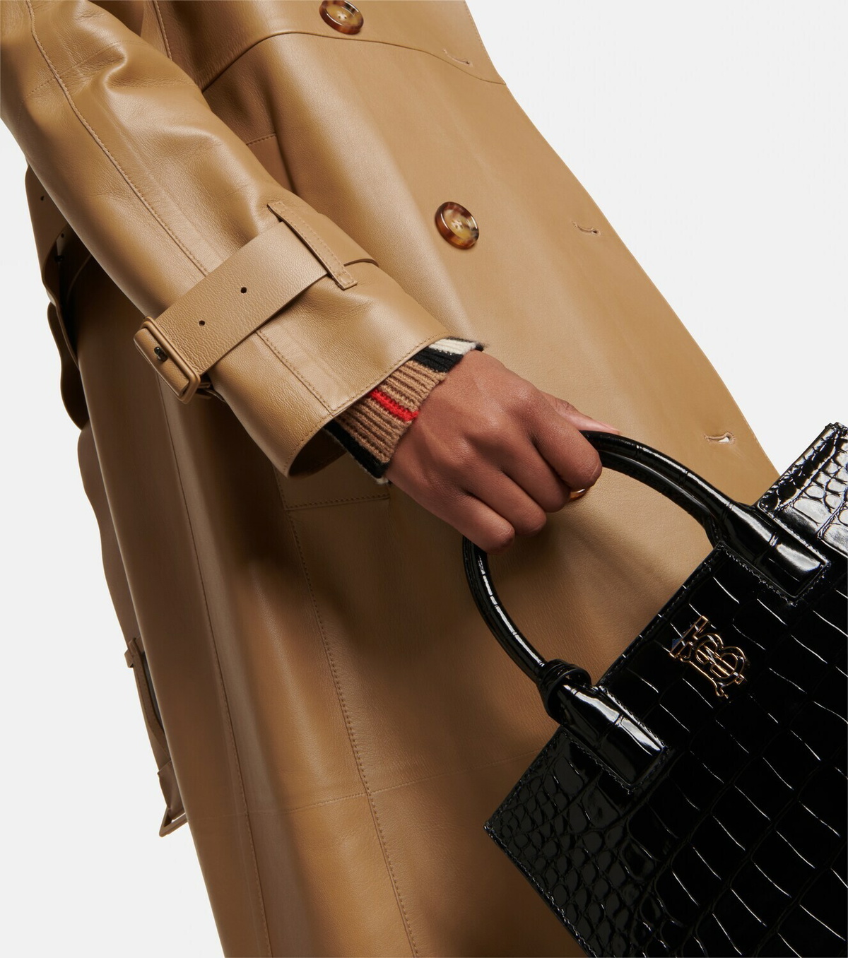 Burberry - Waterloo leather trench coat Burberry