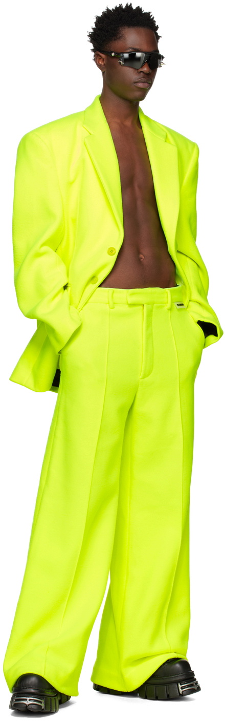 VETEMENTS Yellow Single-Breasted Blazer Vetements
