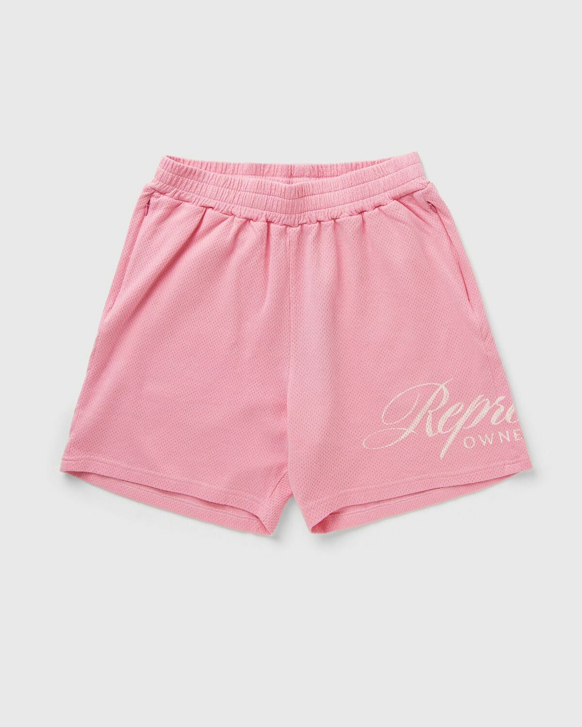 Represent REPRESENT OWNERS CLUB SCRIPT MESH SHORTS pink Mens Sport ...