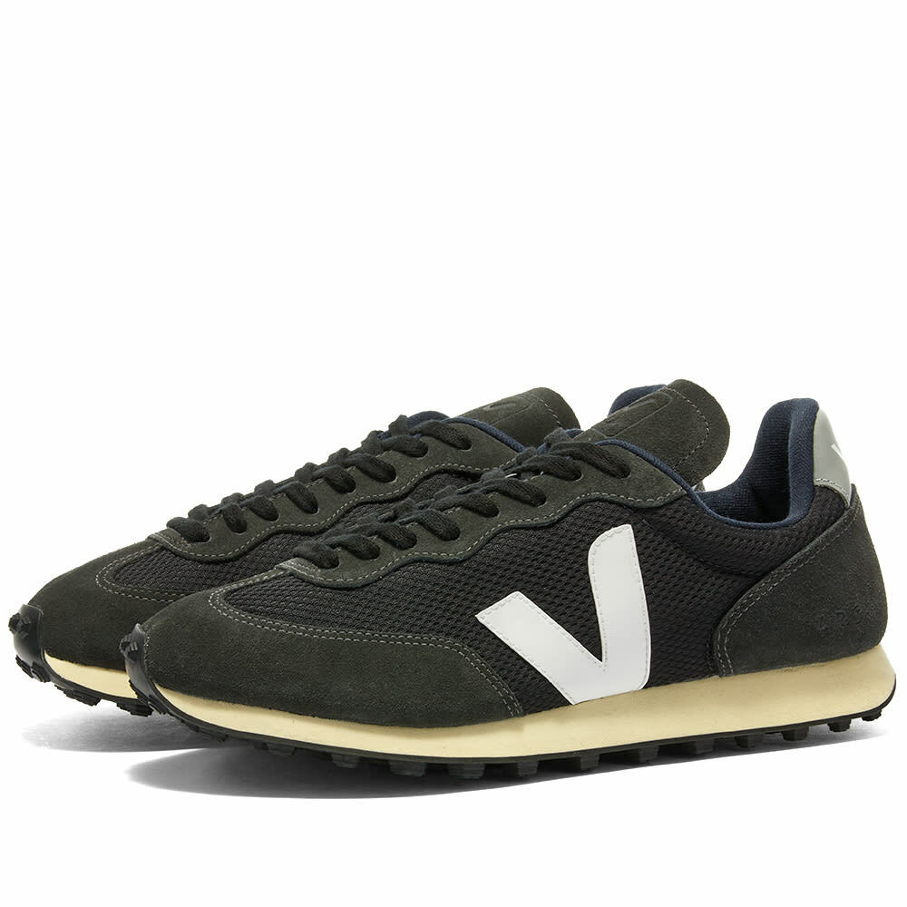 Veja Men's Rio Branco Vintage Runner Sneakers in Black/White/Grey VEJA