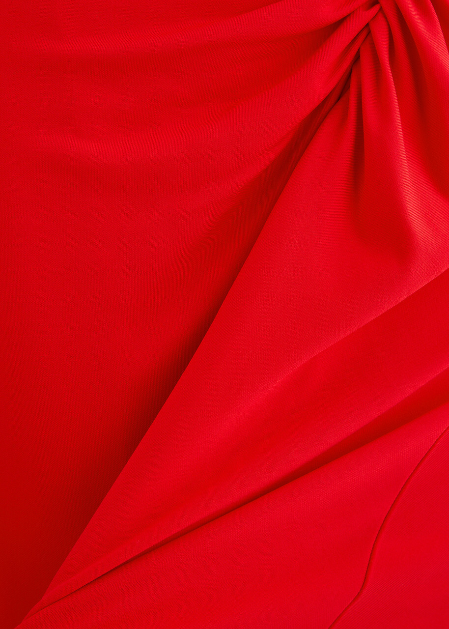 Jonathan Simkhai Ferrera Draped Jersey Midi Dress Red Simkhai