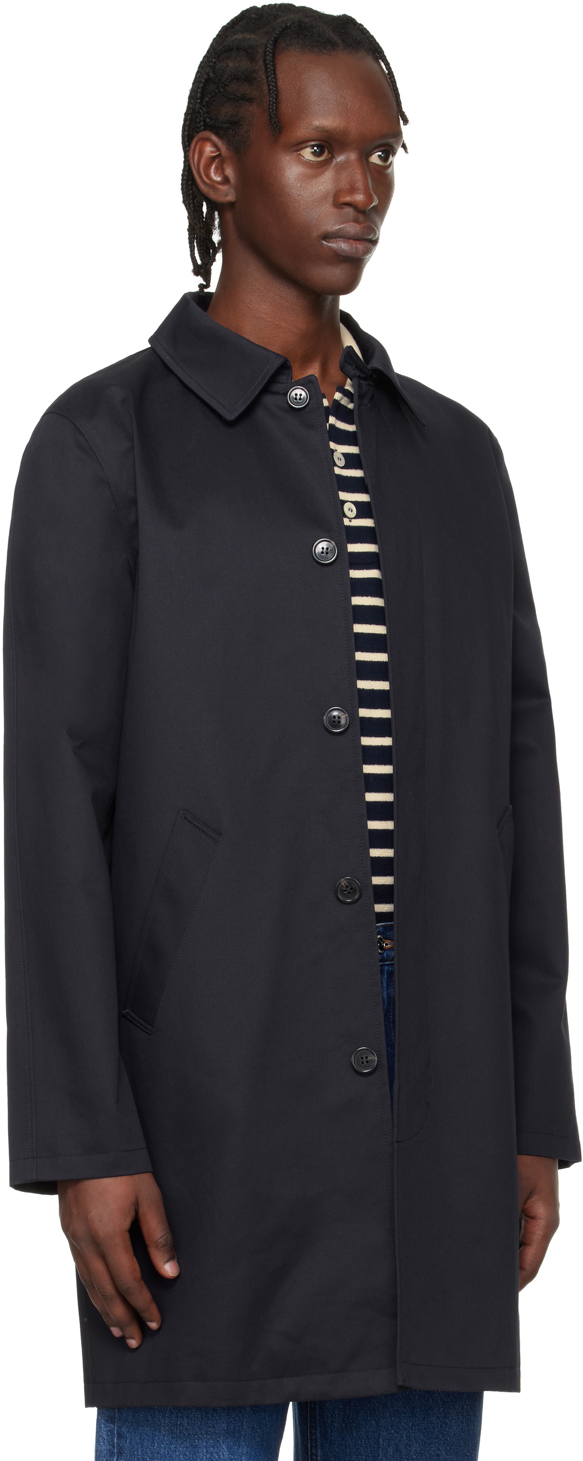 A.P.C. Navy Urban Mac Coat A.P.C.