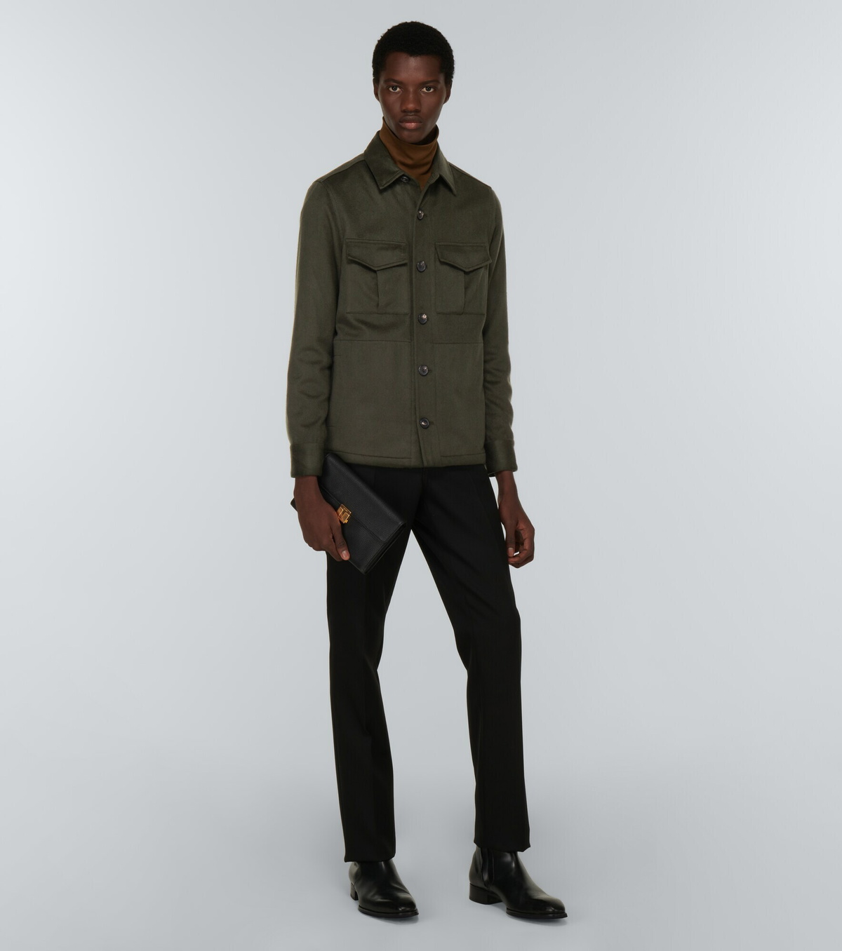 Thom Sweeney - Cashmere flannel overshirt Thom Sweeney
