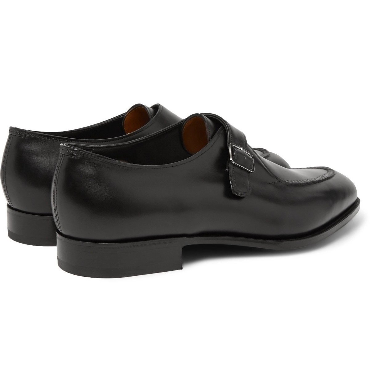 Edward Green - Clapham Leather Monk-Strap Shoes - Black Edward Green