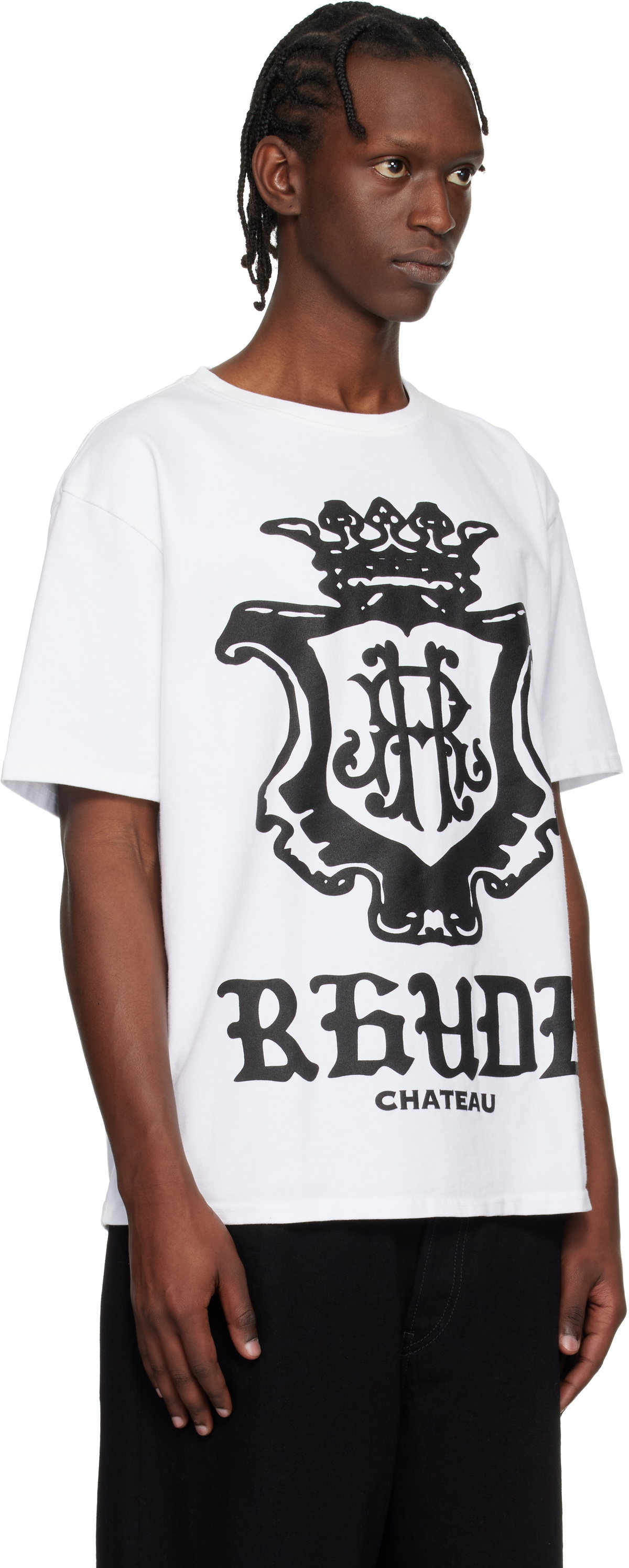 Rhude White Oversized Chateau Crest T-shirt Rhude
