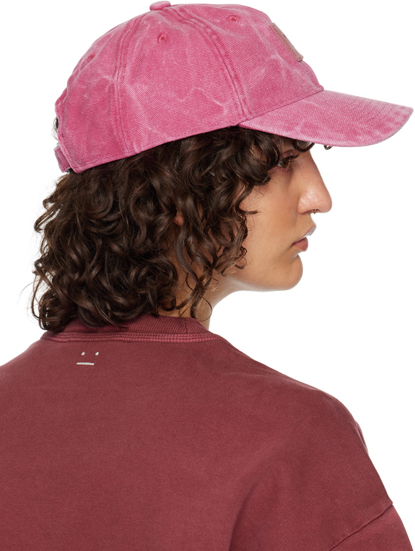 Acne Studios Pink Patch Cap Acne Studios