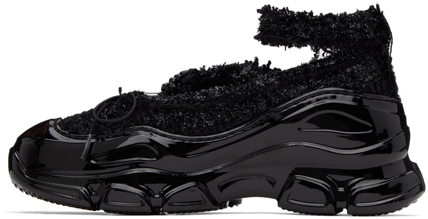 Simone Rocha Black Criss-Cross Tracker Ballerina Flats Simone Rocha