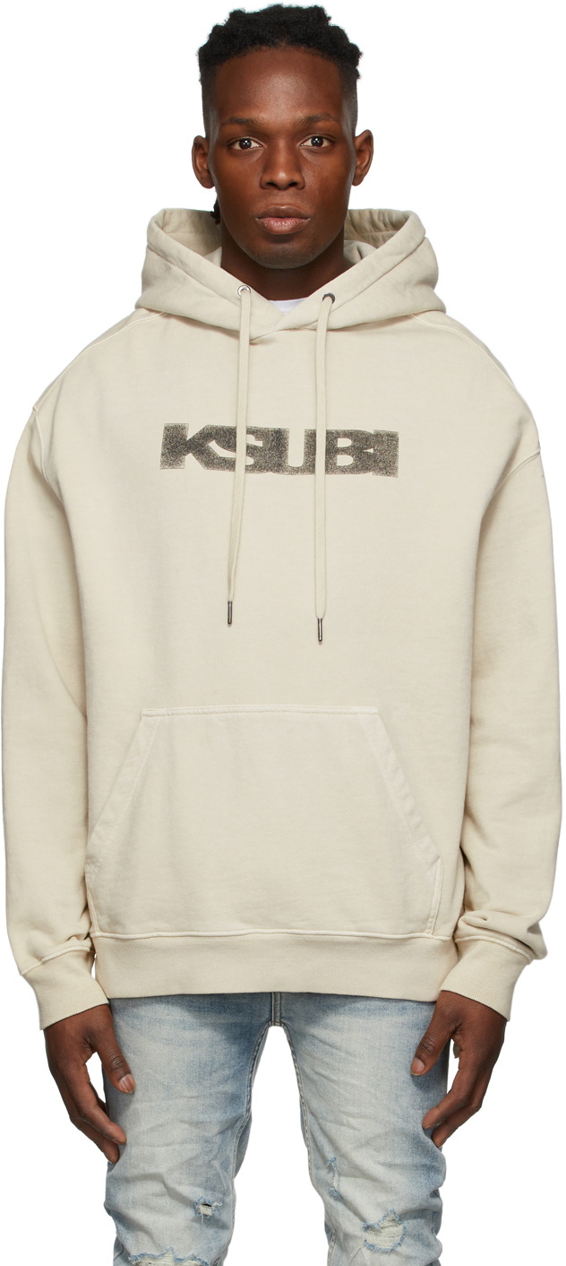 Ksubi Beige 'Sign Of The Times' Logo Hoodie Ksubi