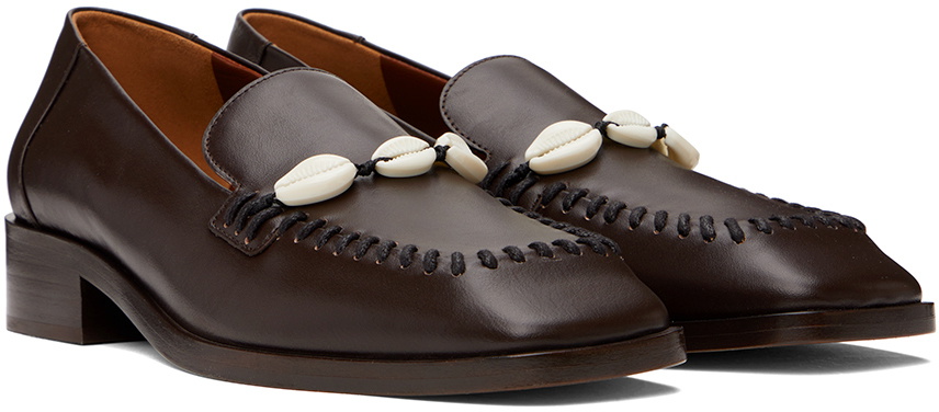 Wales Bonner Brown Leather Loafers Wales Bonner