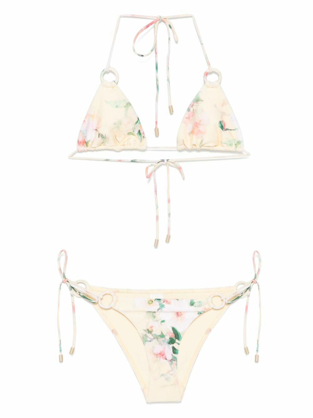 ZIMMERMANN Yellow Floral-Print Bikini Set Zimmermann
