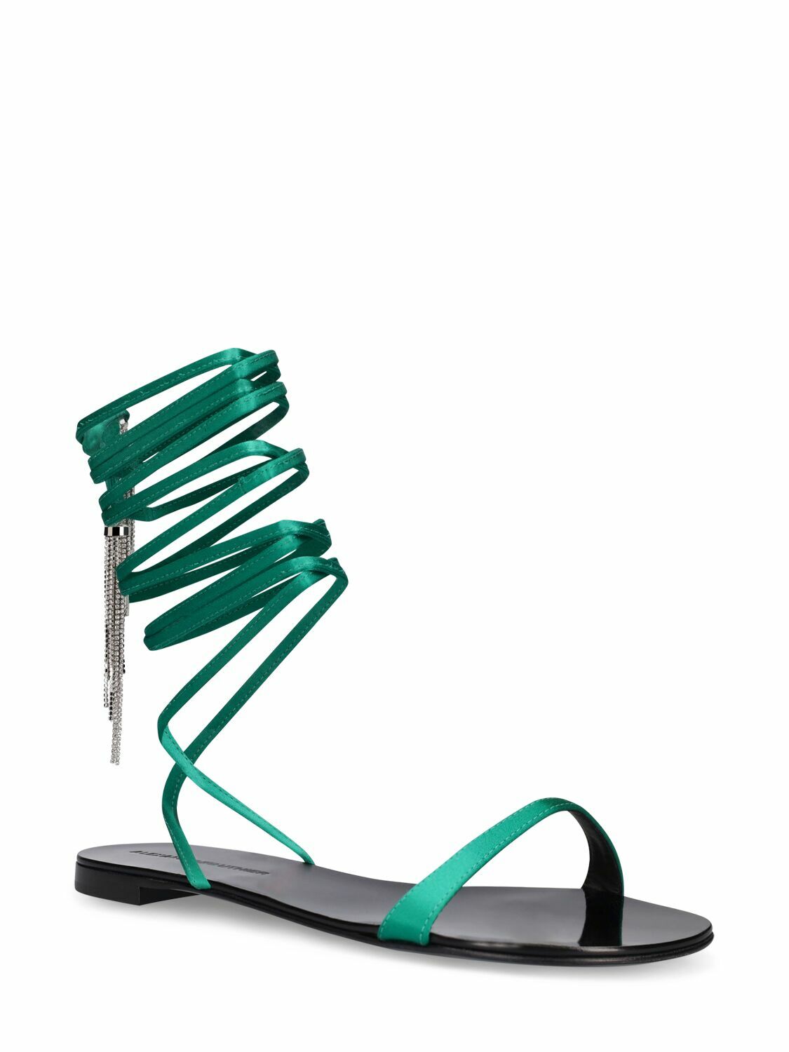 ALEXANDRE VAUTHIER - 10mm Satin Flat Sandals Alexandre Vauthier