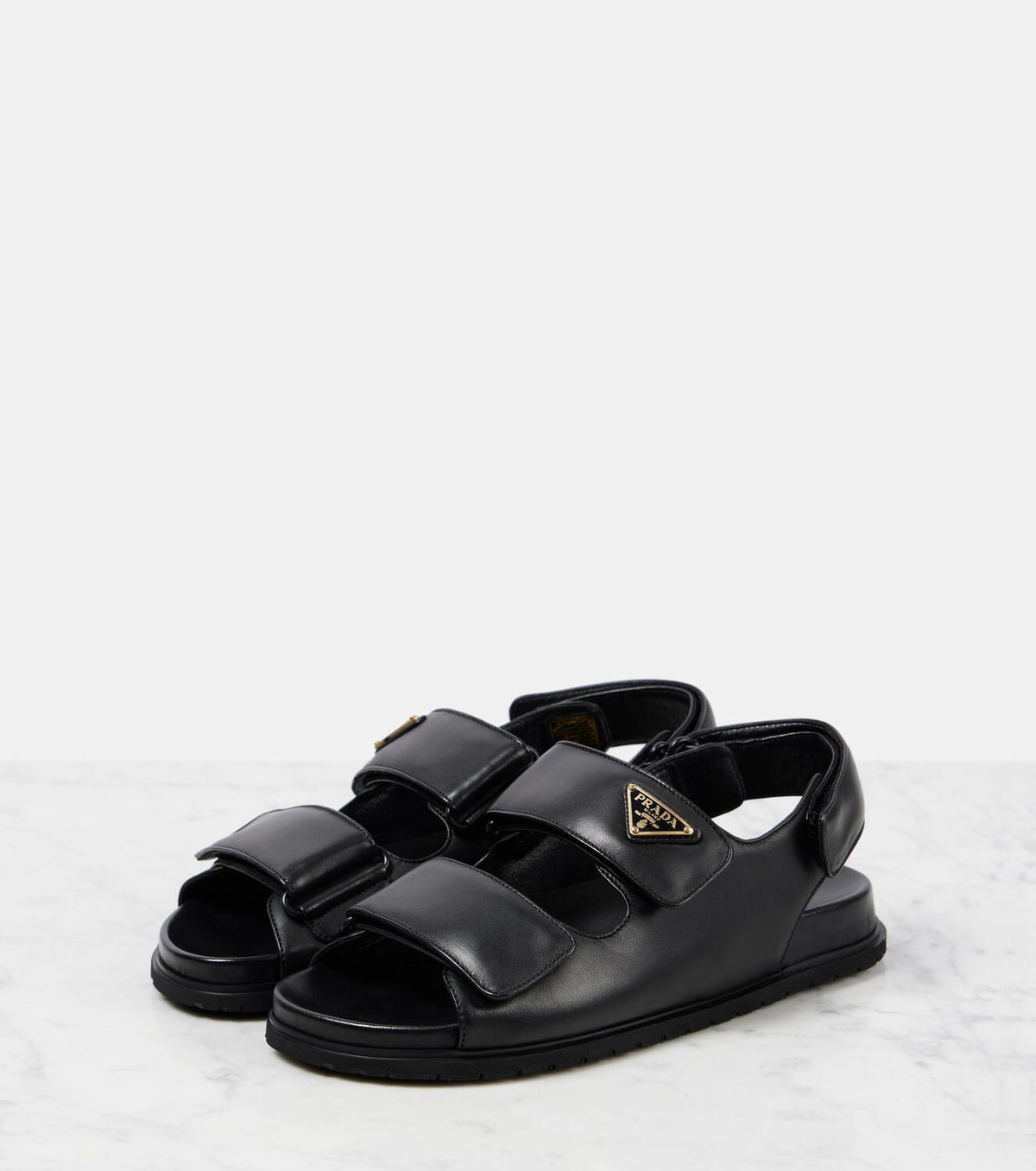 Prada Logo leather sandals Prada