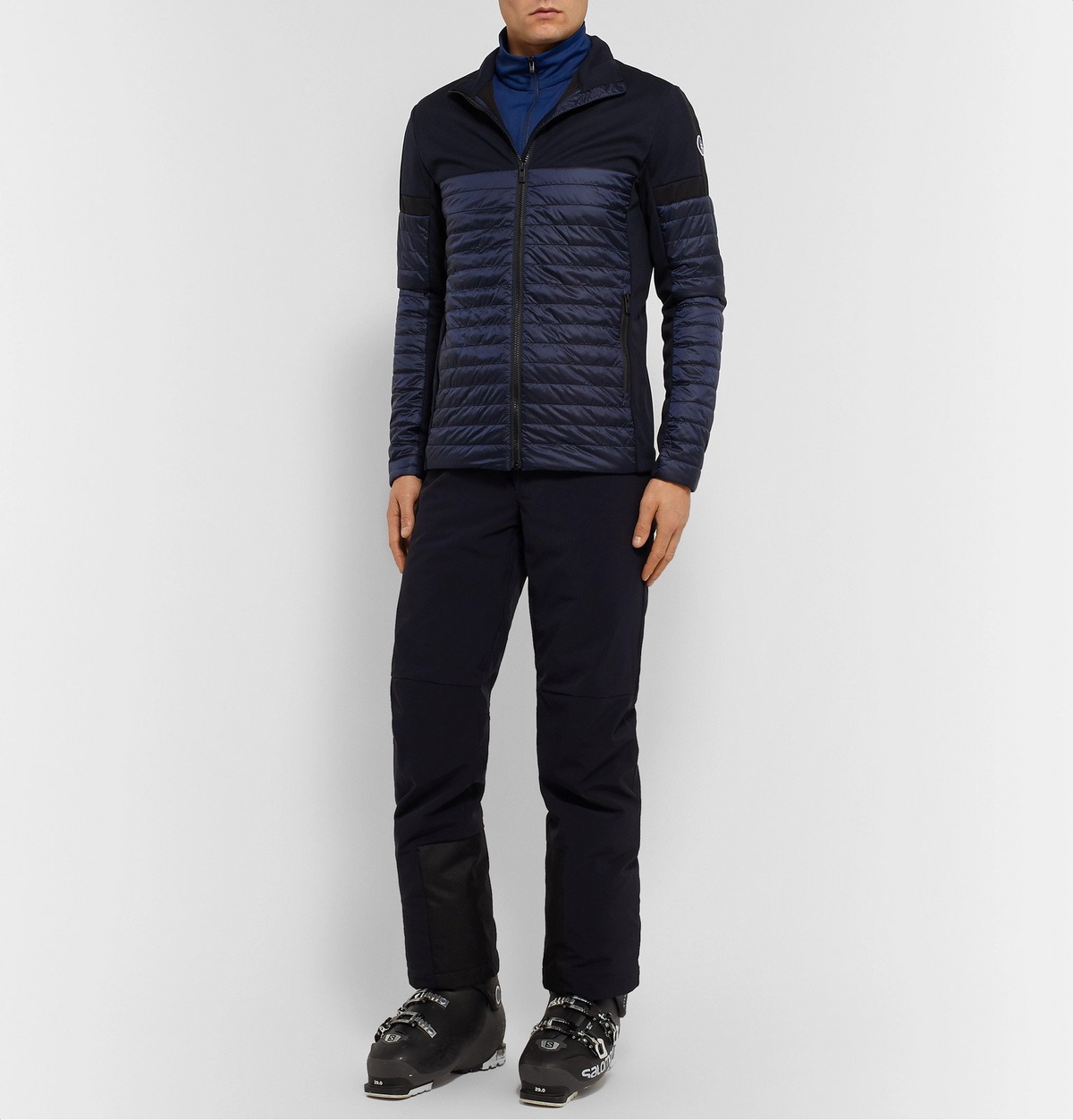 Fusalp - Wengen Fiz II Striped Merino Wool Ski Mid-Layer - Blue Fusalp