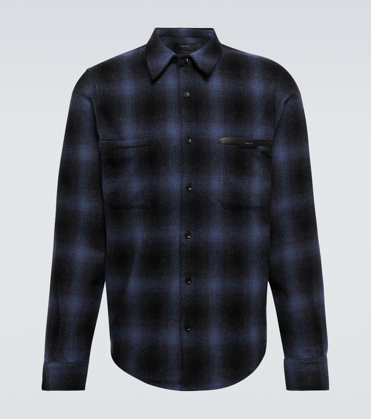 Amiri - Appliquéd plaid wool-blend shirt Amiri