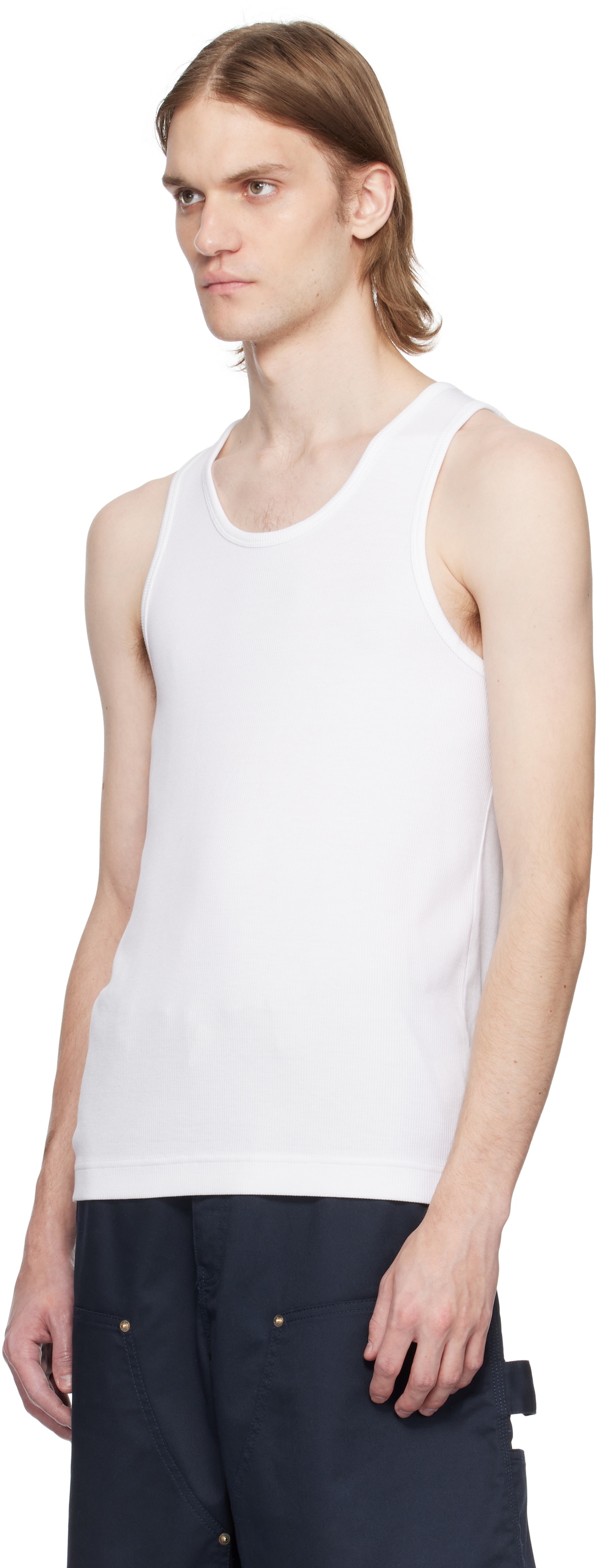 CDLP Three-Pack White Rib Tank Tops CDLP