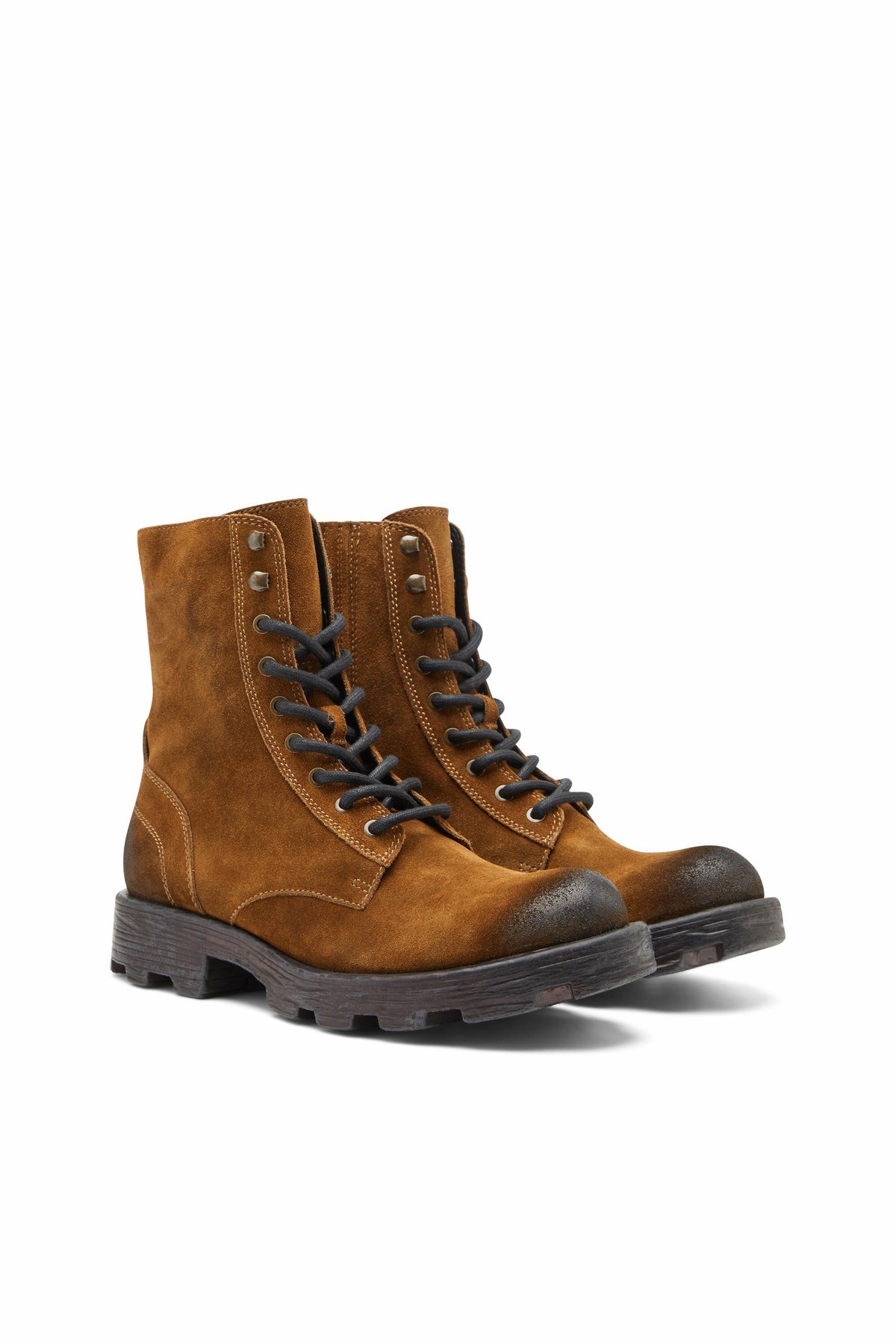 Diesel D-Hammer Bt - Combat boots in oiled suede - Boots Mens in Brown ...