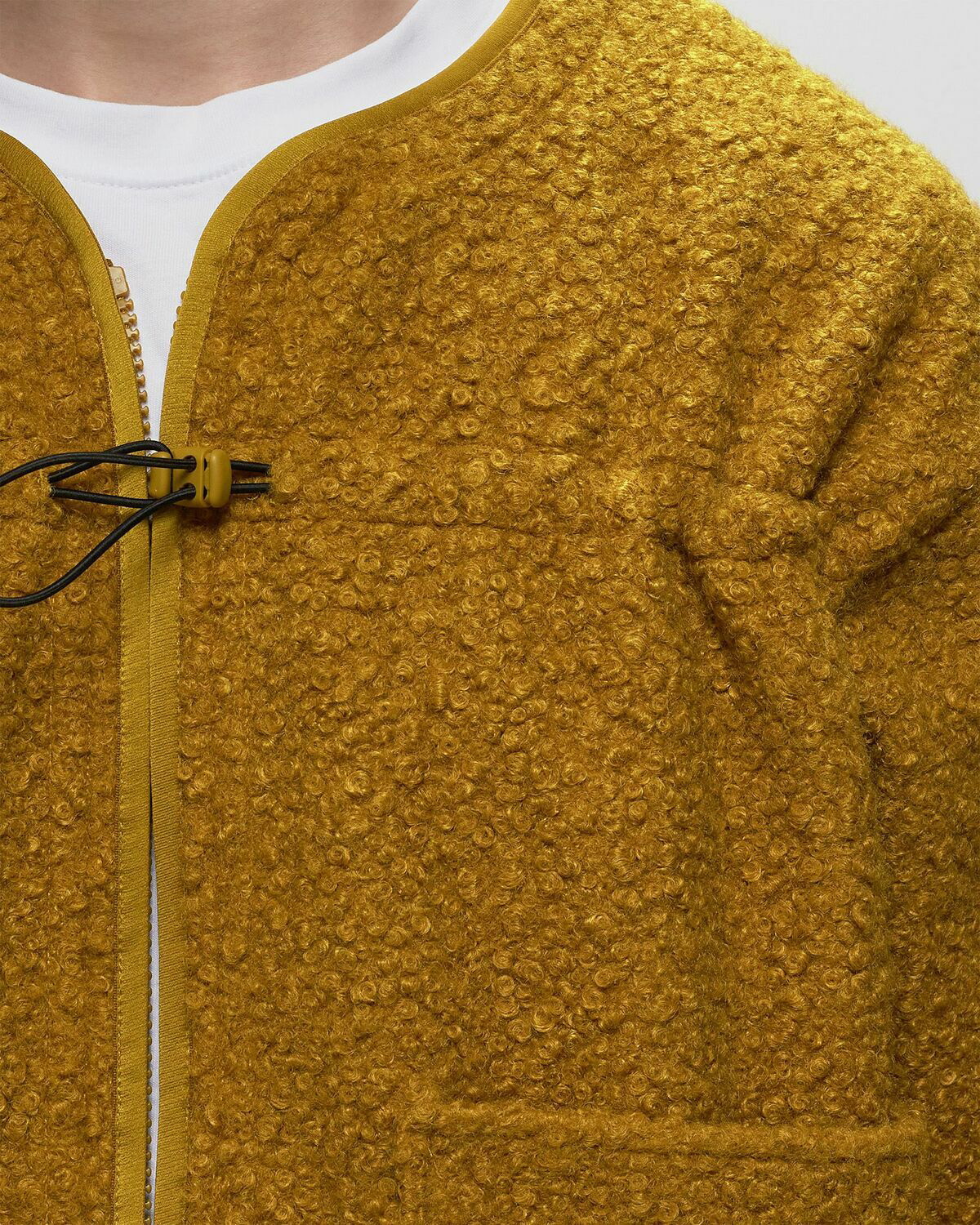 Nike Tech Pack Sherpa Jacket Brown/Yellow Fleece Jackets Nike