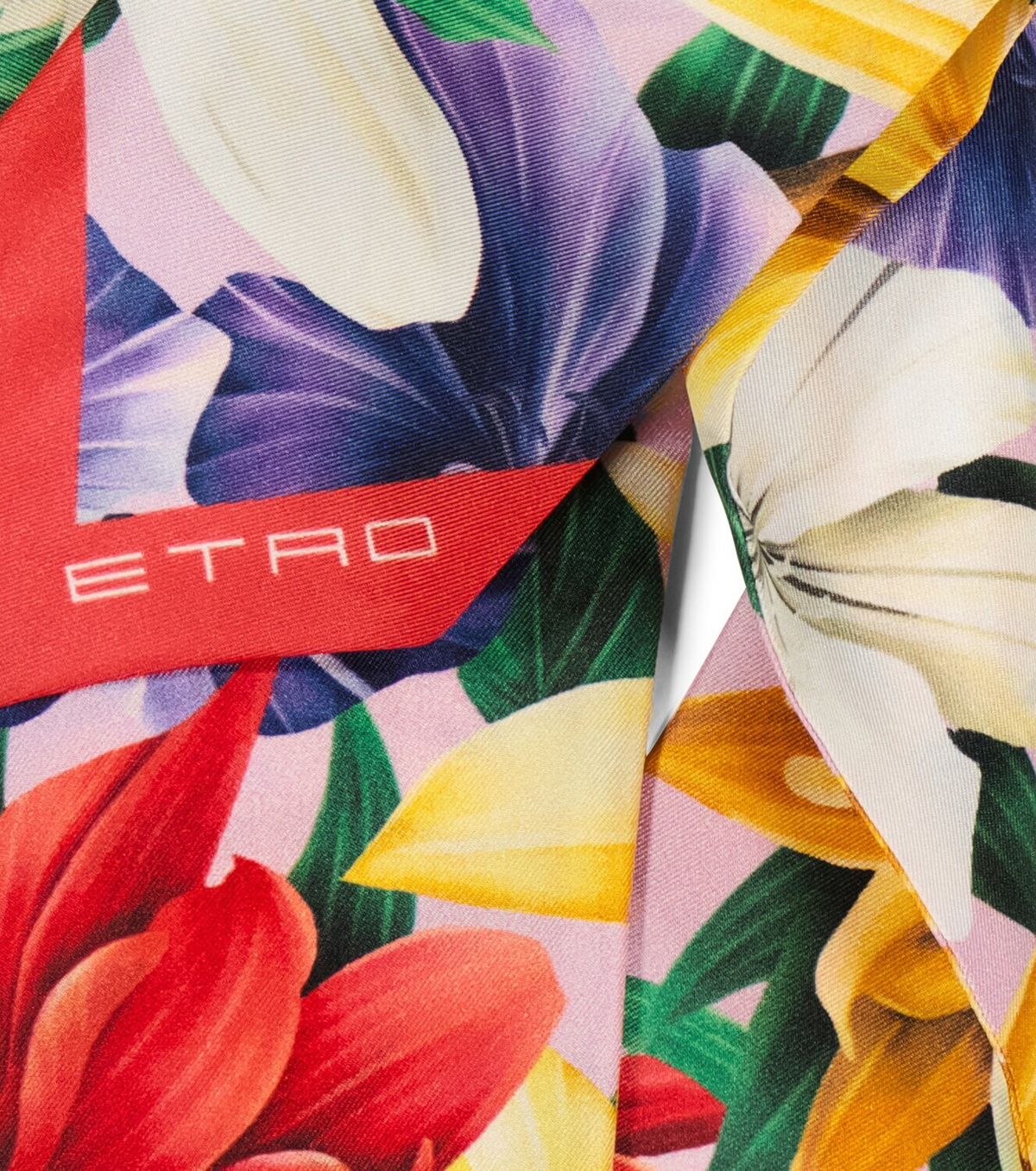 Etro - Floral silk twill scarf Etro