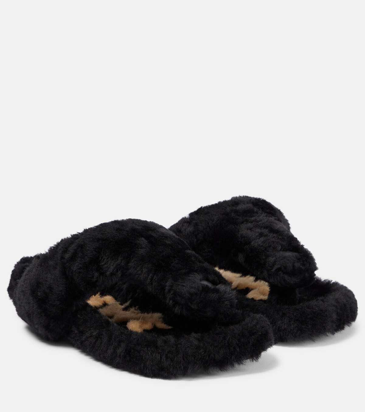Loewe Ease shearling thong sandals Loewe