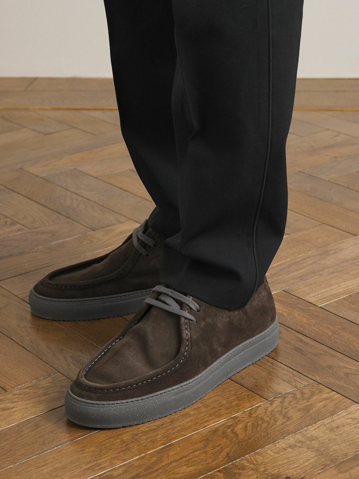 Mr P. - Larry Regenerated Suede by evolo® Derby Shoes - Gray Mr P.