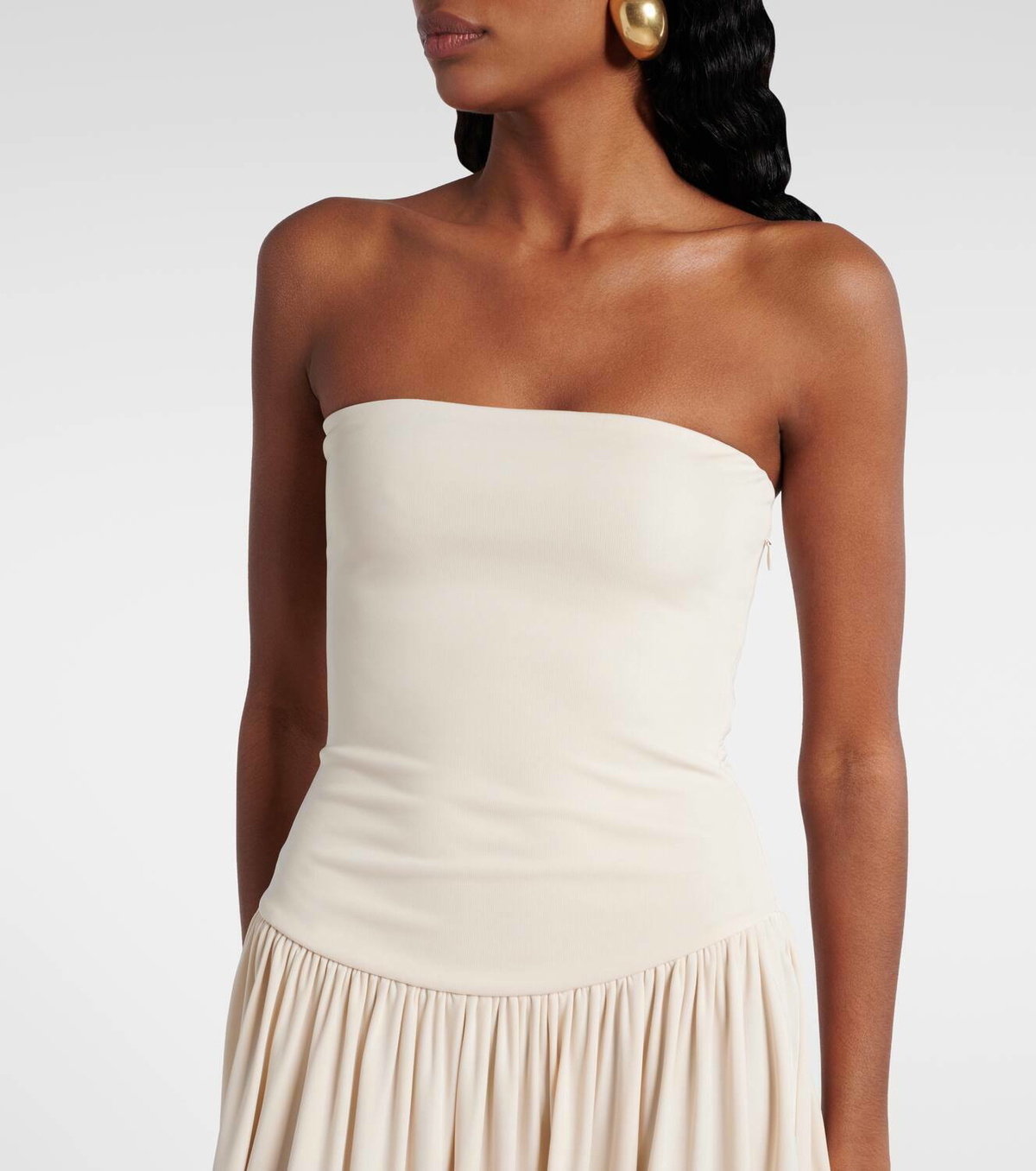 Aya Muse Dia strapless gathered midi dress Aya Muse