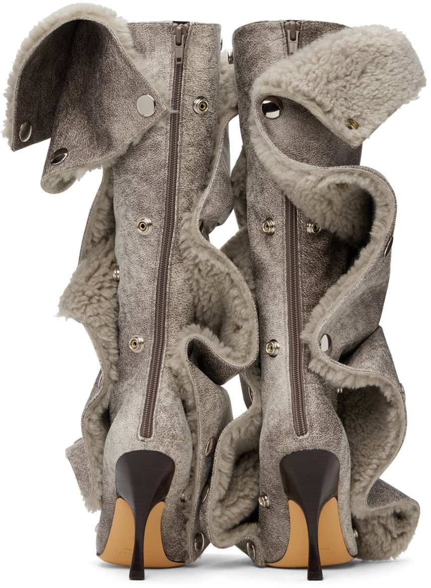 Y/Project Gray Snap Boots Y/Project