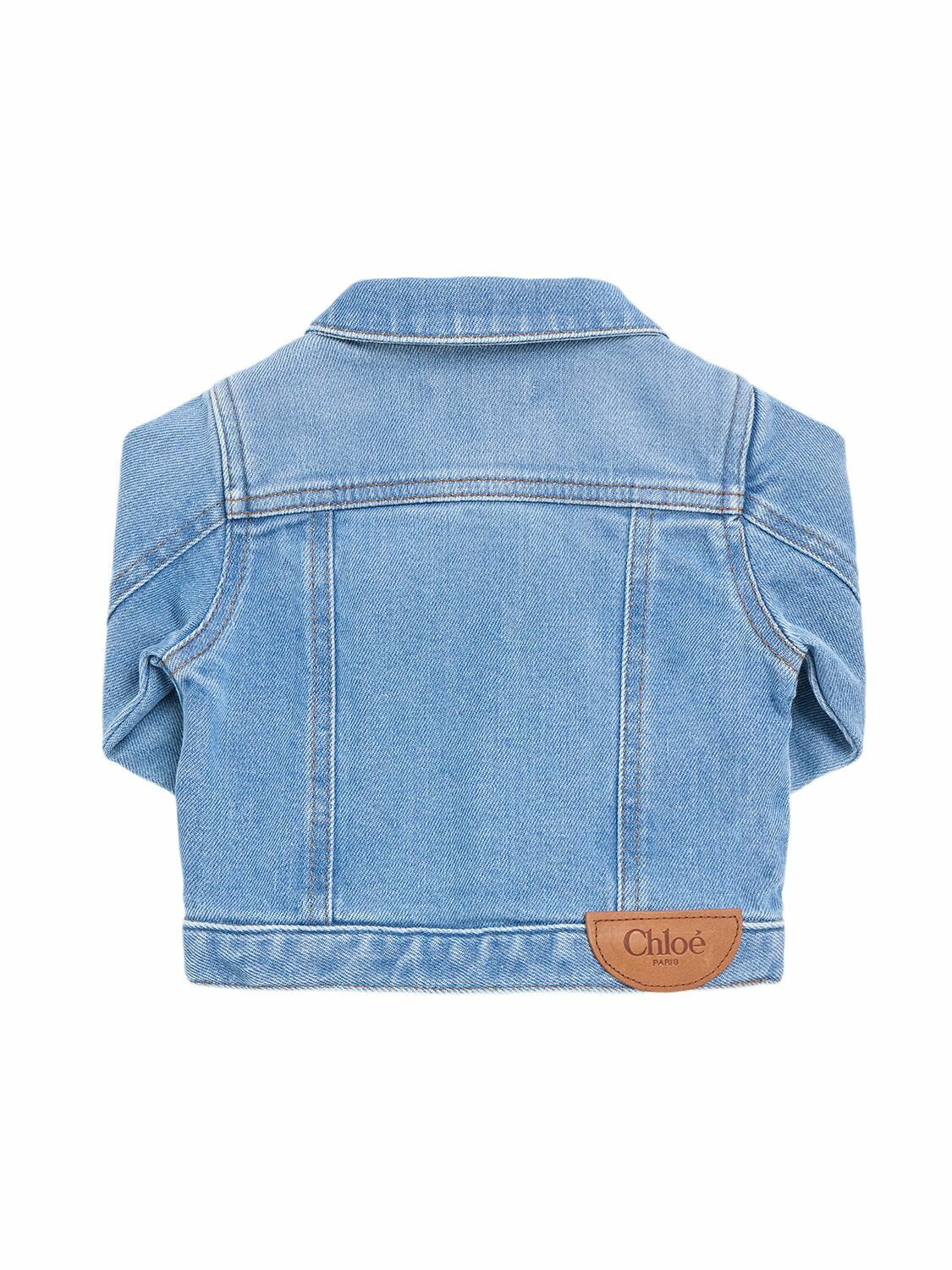 CHLOÉ Cotton Blend Denim Jacket Chloe