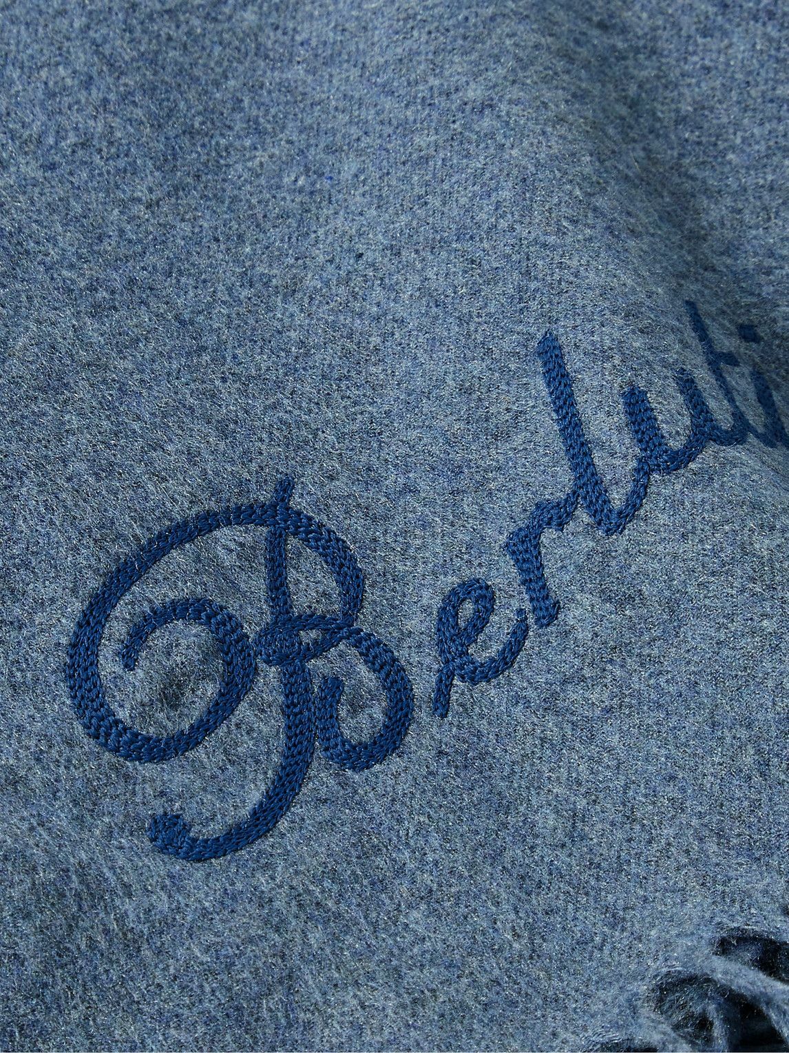 Berluti - Fringed Logo-Embroidered Silk-Felt Scarf Berluti