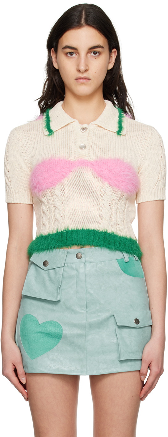 Andersson Bell Beige Paneled Polo Andersson Bell