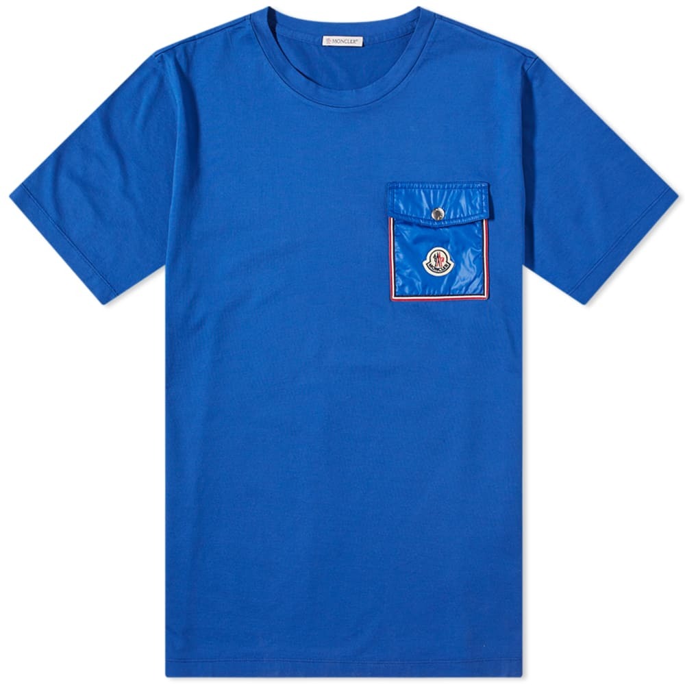 Moncler Men's Maya Pocket Logo T-Shirt in Bluette Moncler